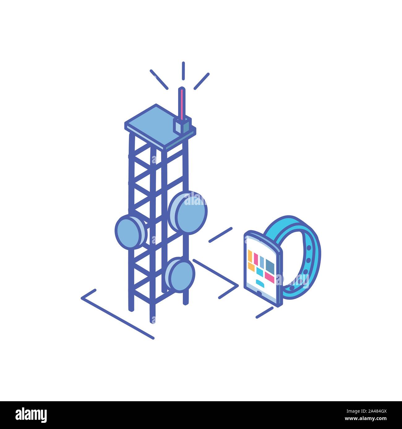 Mobile watch tower Stock Vector Images - Alamy
