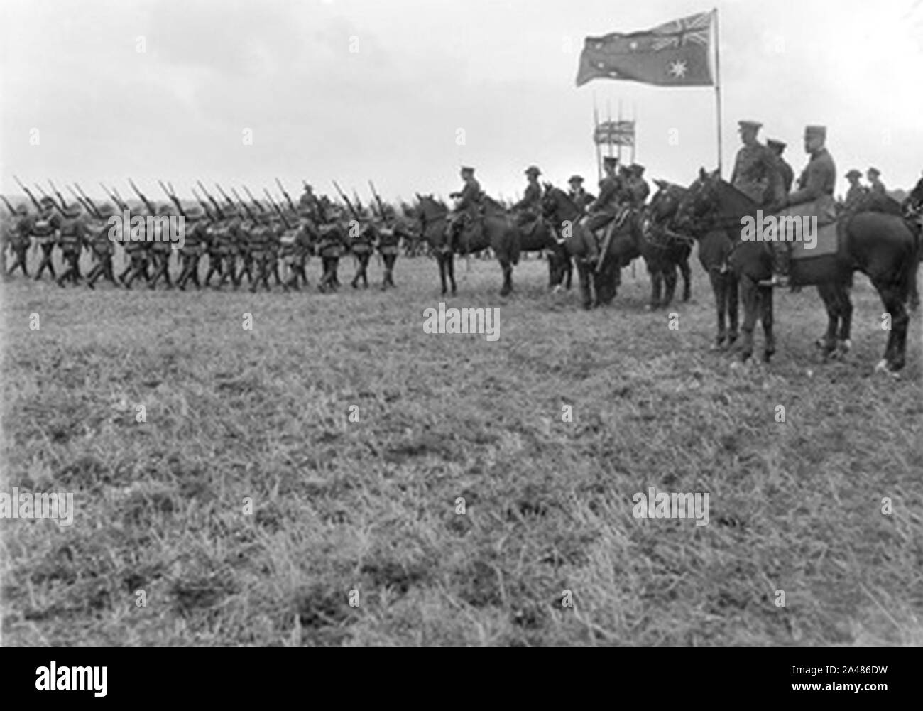 Field Marshal Haig inspects the Australian 5th division Stock Photo - Alamy