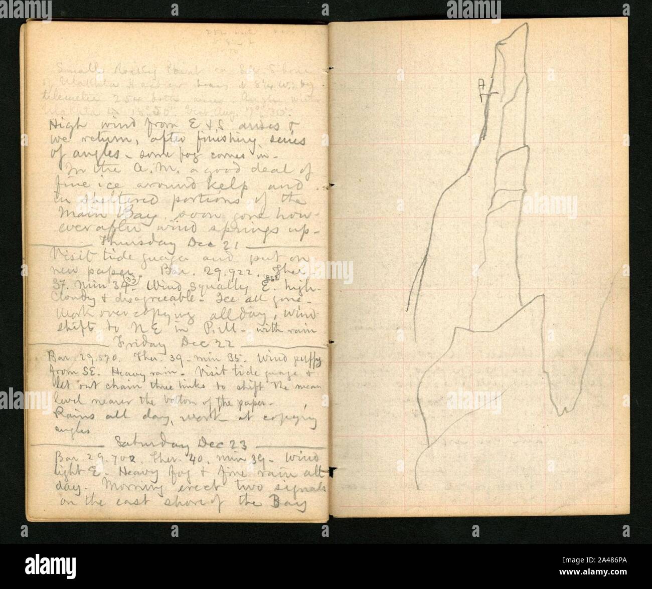 Field notes, 1871-1872 (Pages 77 and 78 Stock Photo - Alamy