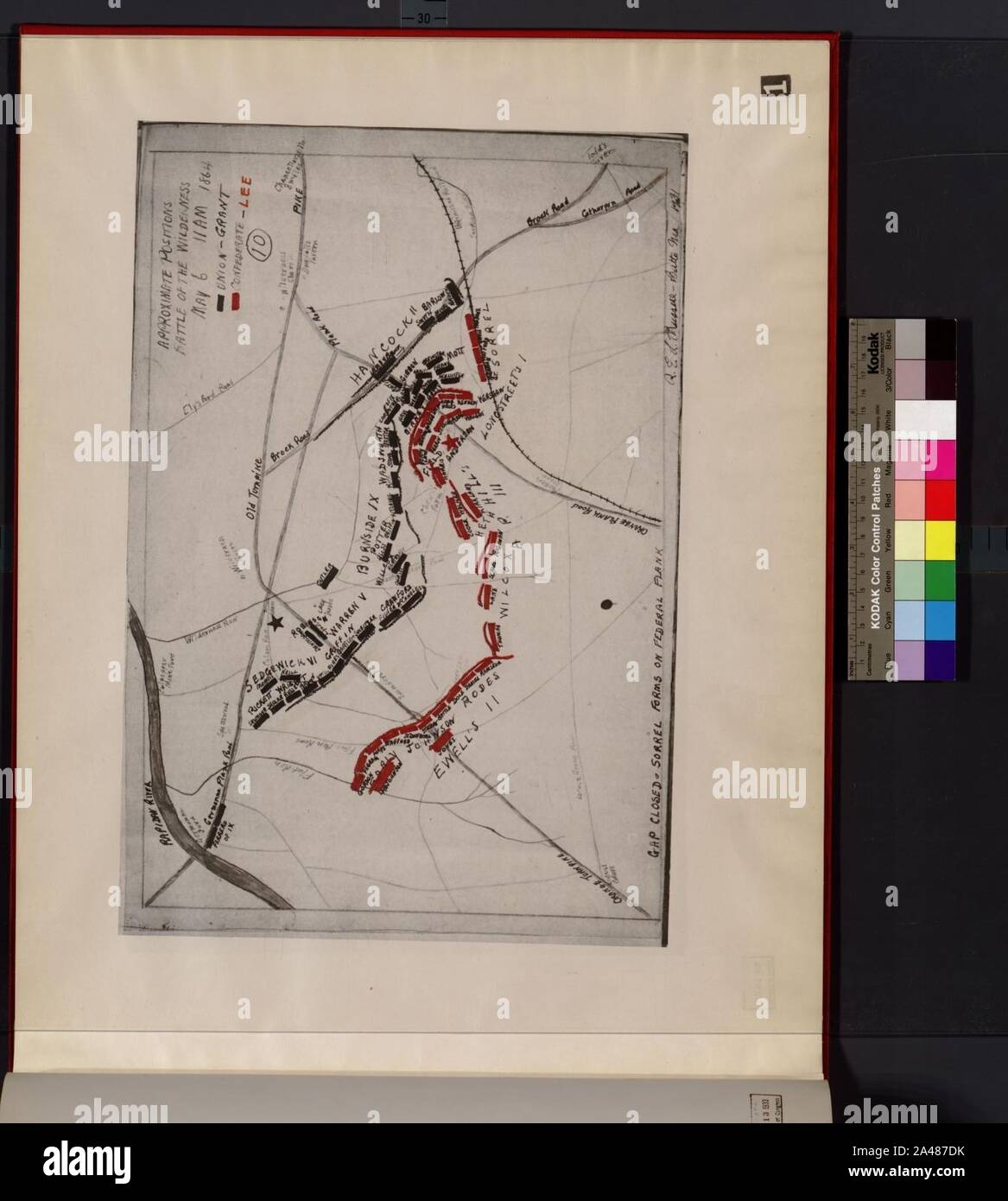 Fifteen pen and ink maps of the battle of the Wilderness Stock Photo ...