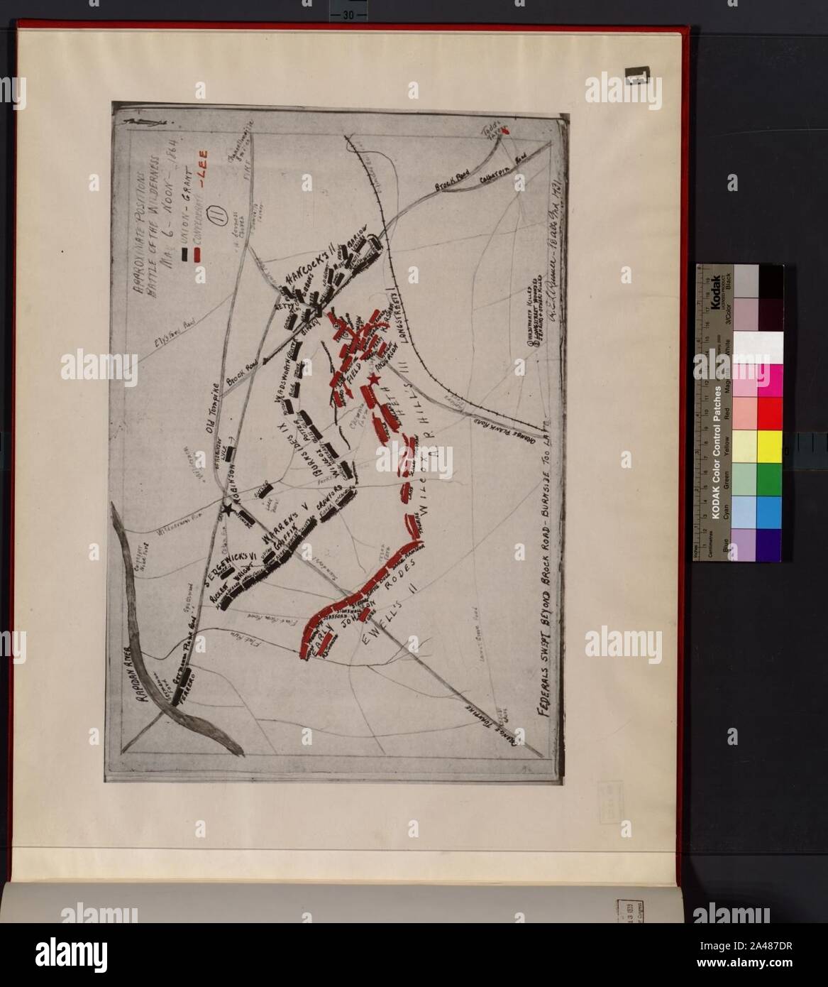 Fifteen pen and ink maps of the battle of the Wilderness Stock Photo ...