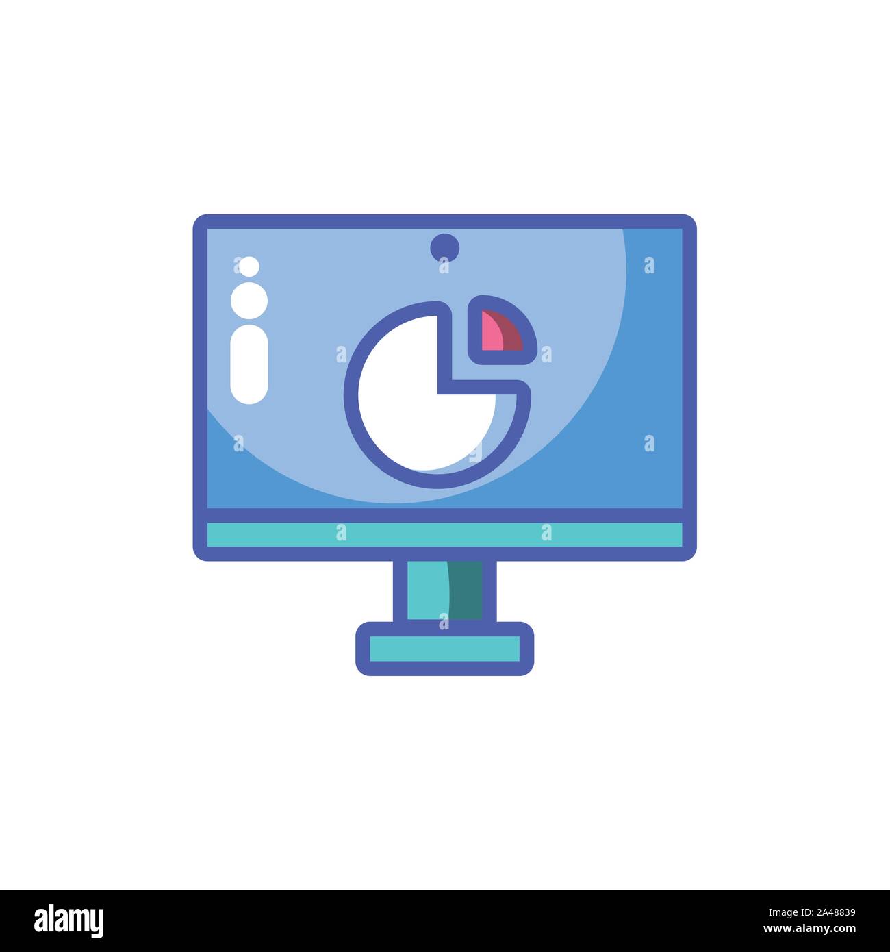 desktop computer screen on white background vector illustration design ...