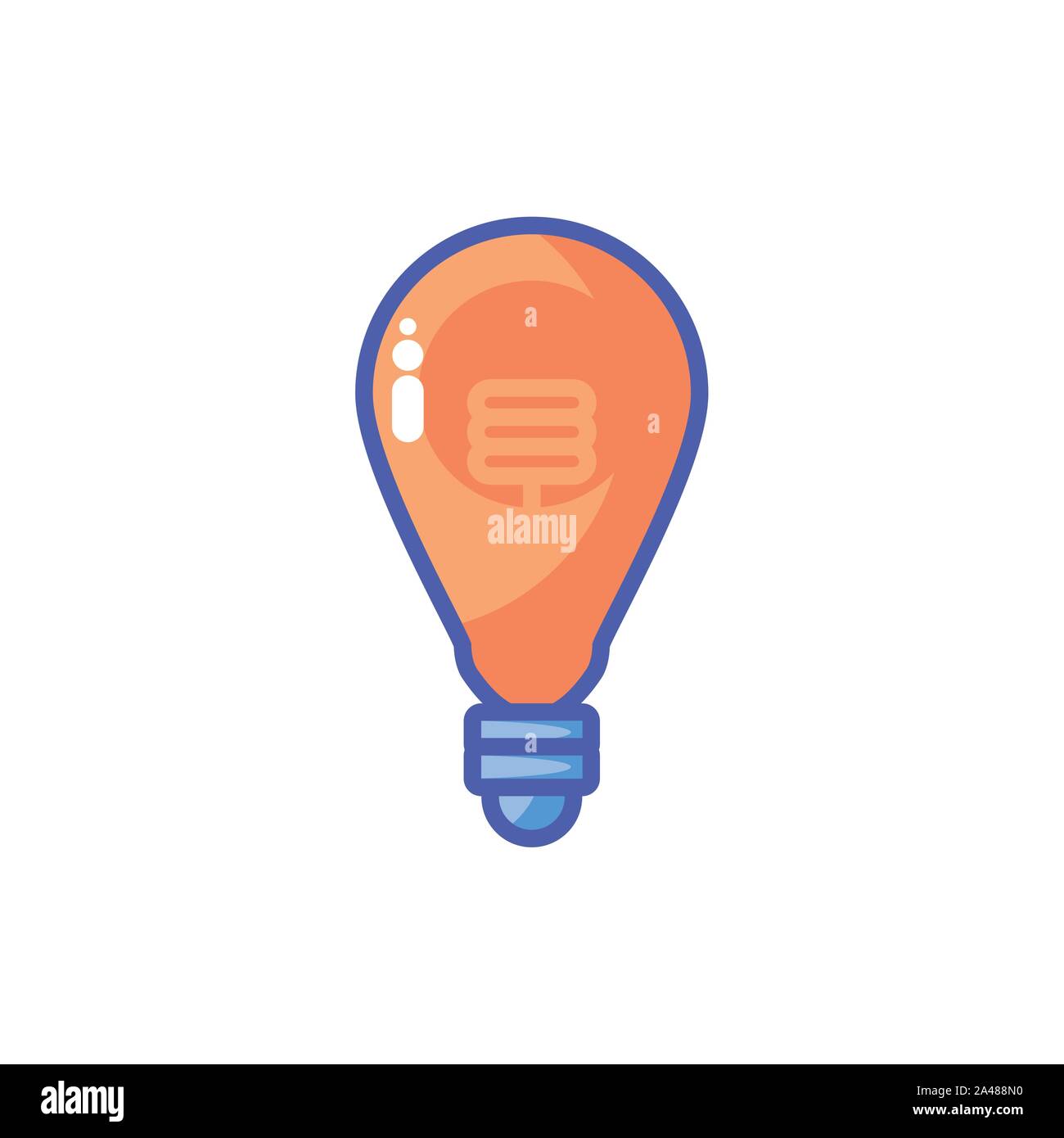 light bulb off in white background vector illustration design Stock ...