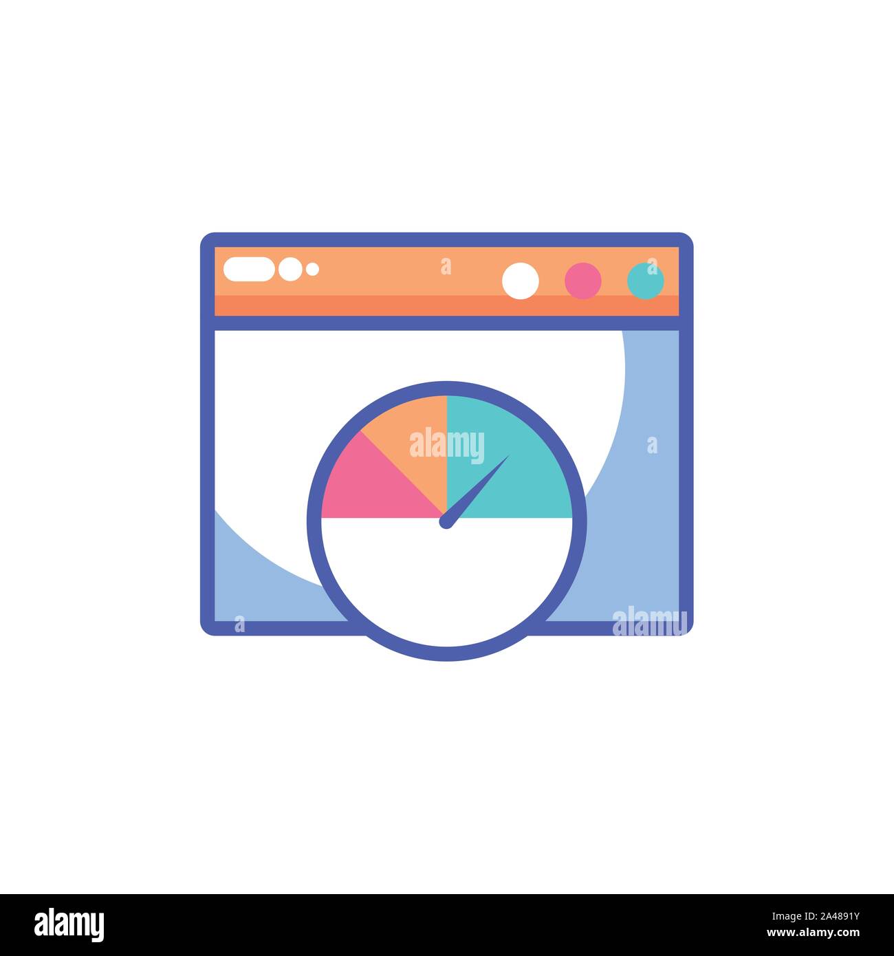 pie chart in white background vector illustration design Stock Vector ...