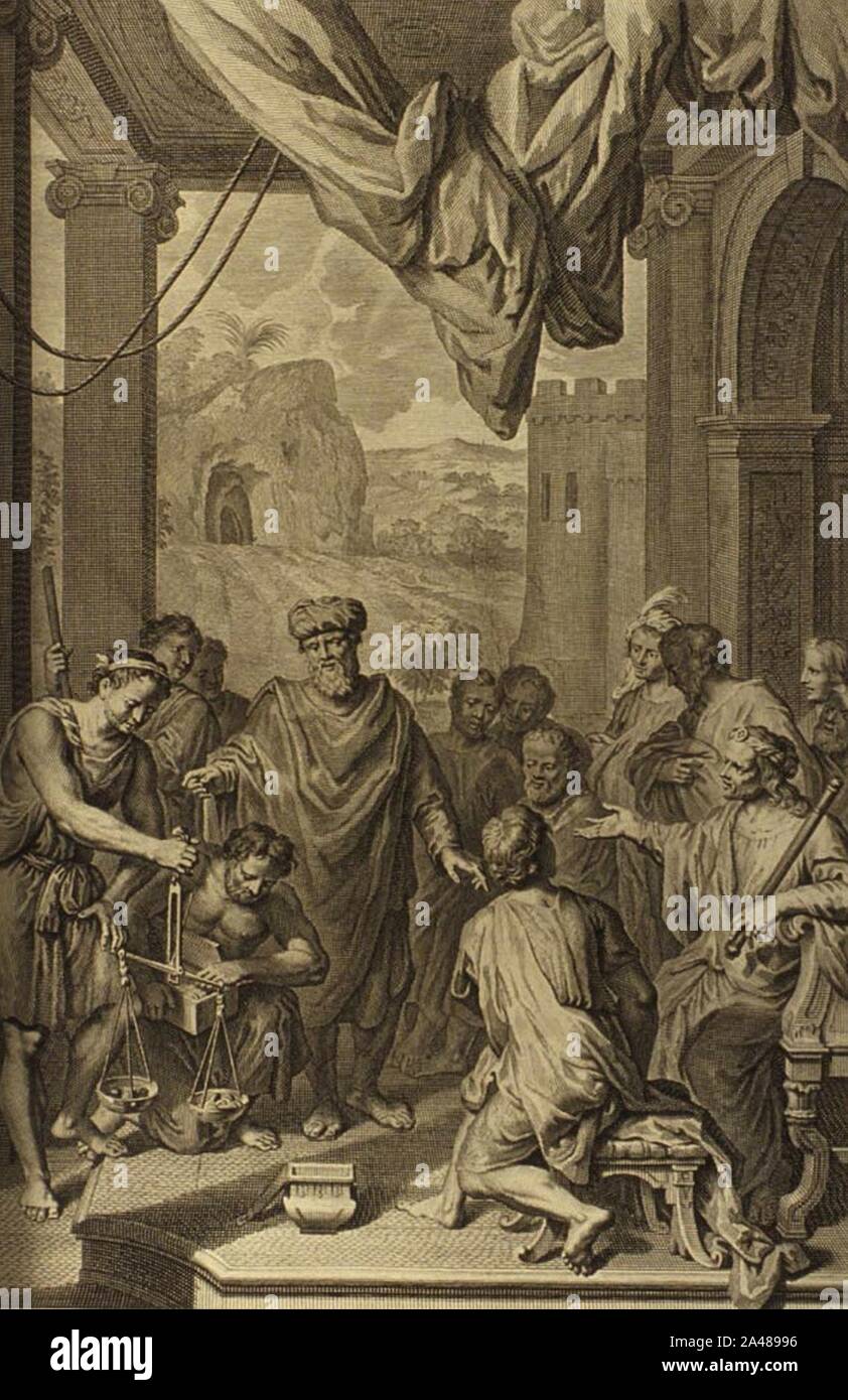 Figures Abraham Weighs Silver (crop Stock Photo - Alamy