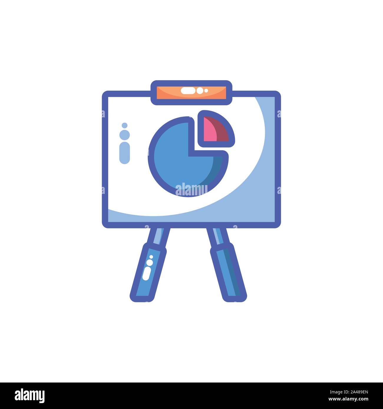 pie chart in white background vector illustration design Stock Vector ...