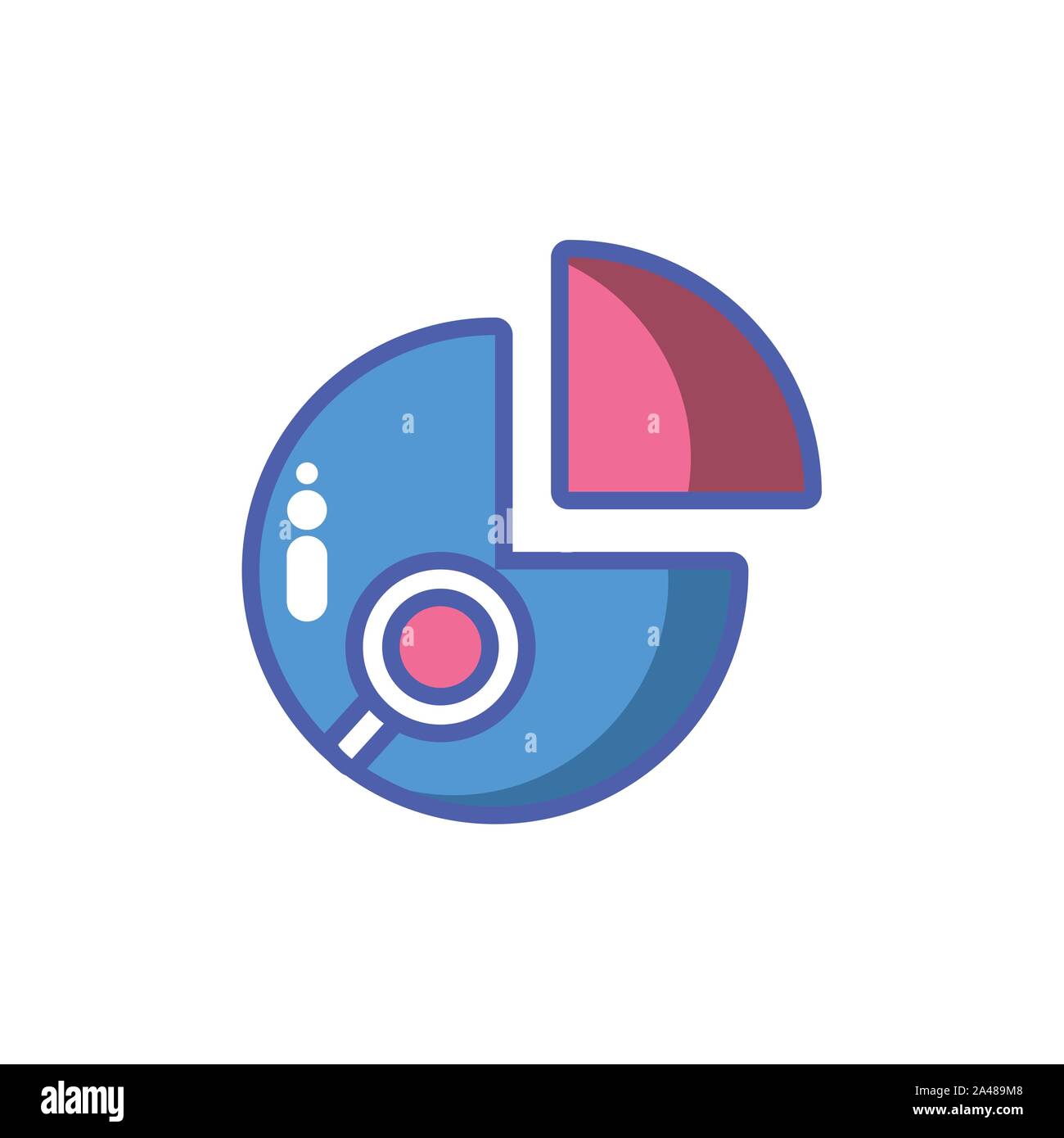 pie chart in white background vector illustration design Stock Vector ...