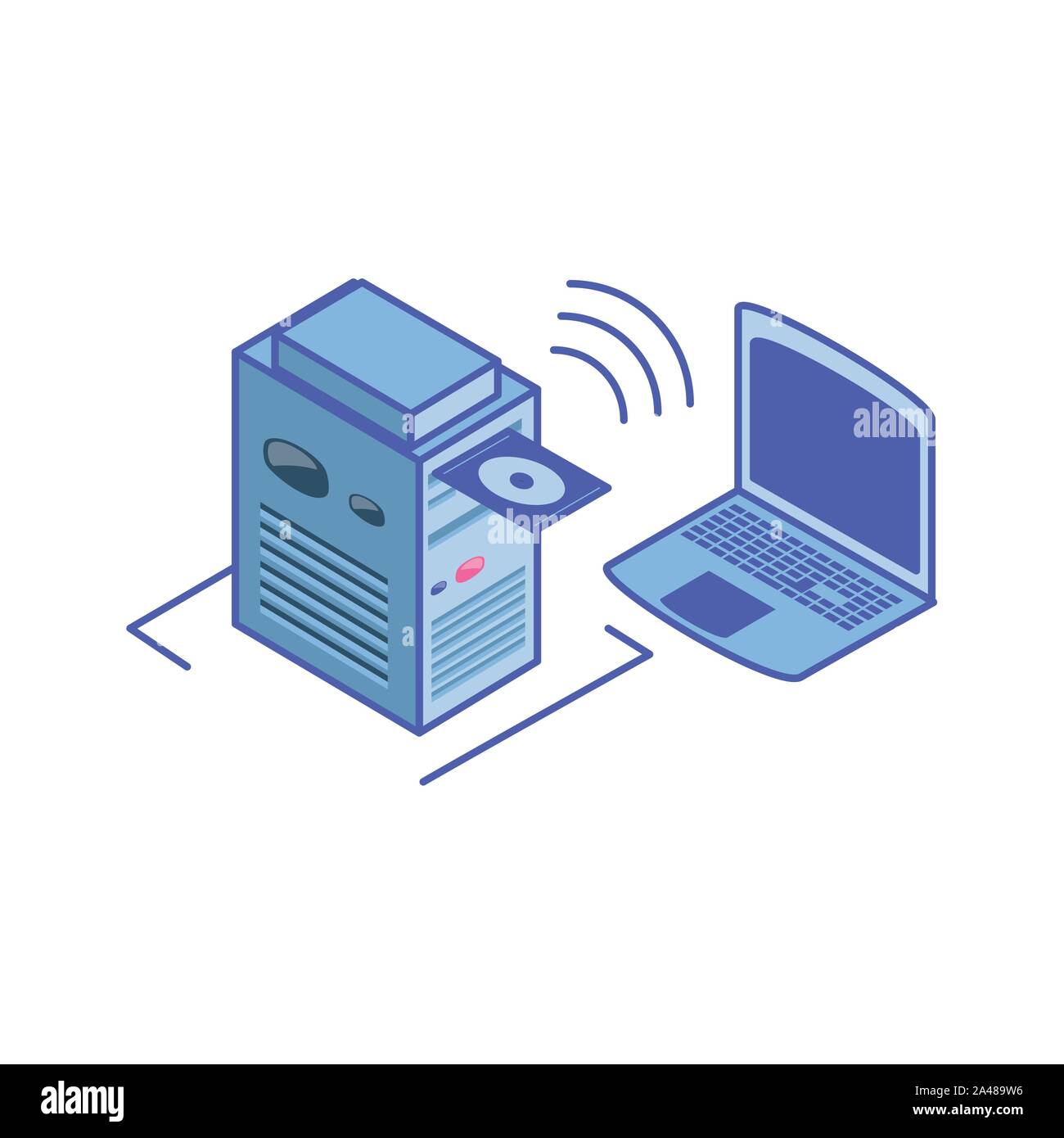 Open computer tower Stock Vector Images - Alamy