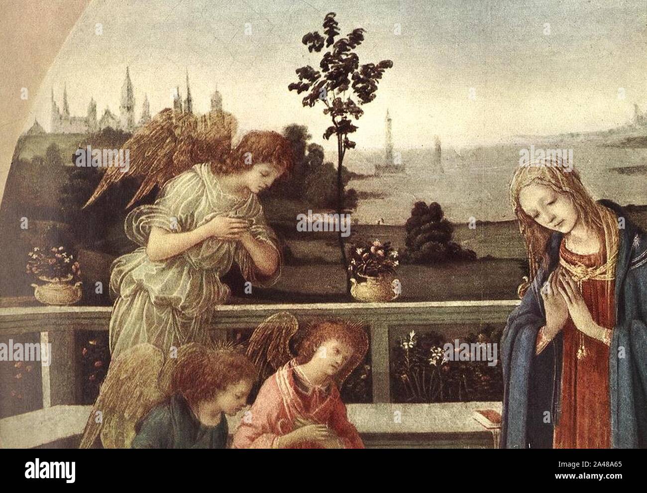 Filippino Lippi - Adoration of the Child (detail Stock Photo - Alamy