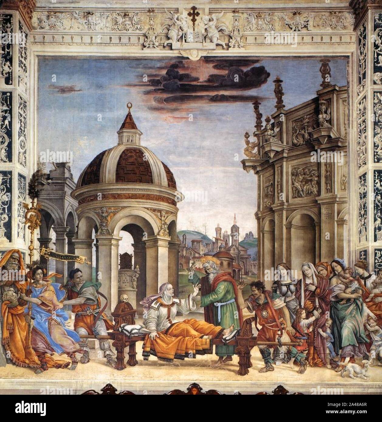 Filippino Lippi - St John the Evangelist Resuscitating Druisana Stock ...
