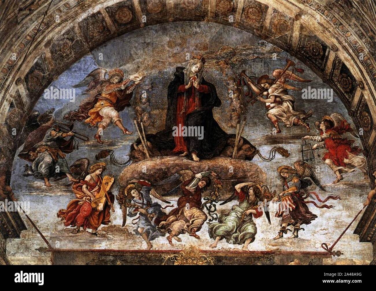 Filippino lippi, cappella carafa, assunzione Stock Photo - Alamy