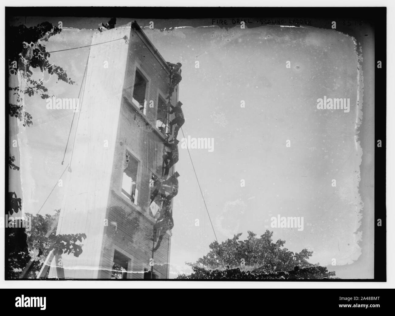 Fire drill - scaling ladder Stock Photo - Alamy