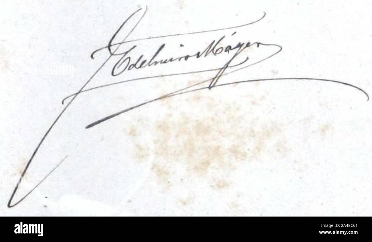 Firma de Edelmiro Mayer Stock Photo - Alamy