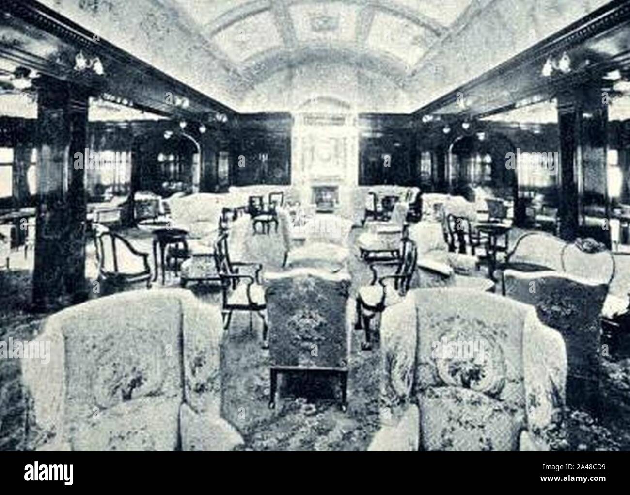 First Class Drawing Room of the RMS Lusitania Stock Photo - Alamy