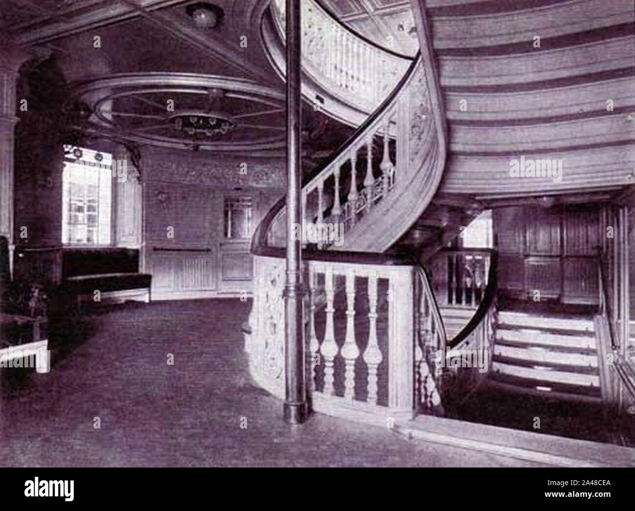 First Class Stairway of the SS Deutschland (1900 Stock Photo - Alamy