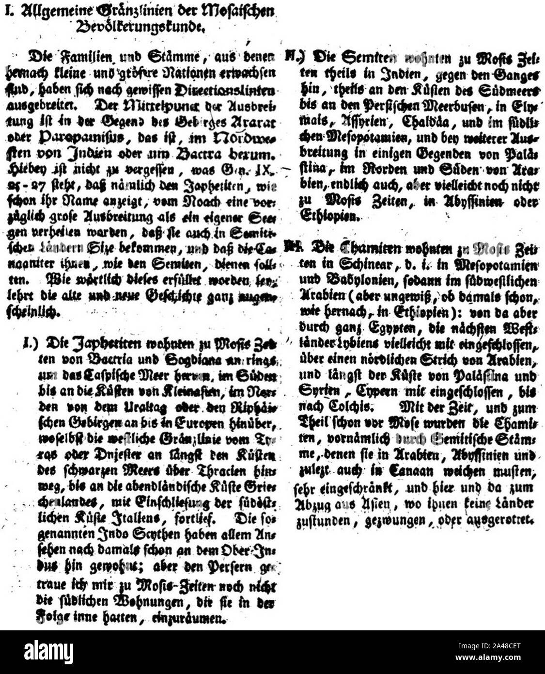 First depiction of historical ethnology by Semitic, Hamitic and ...