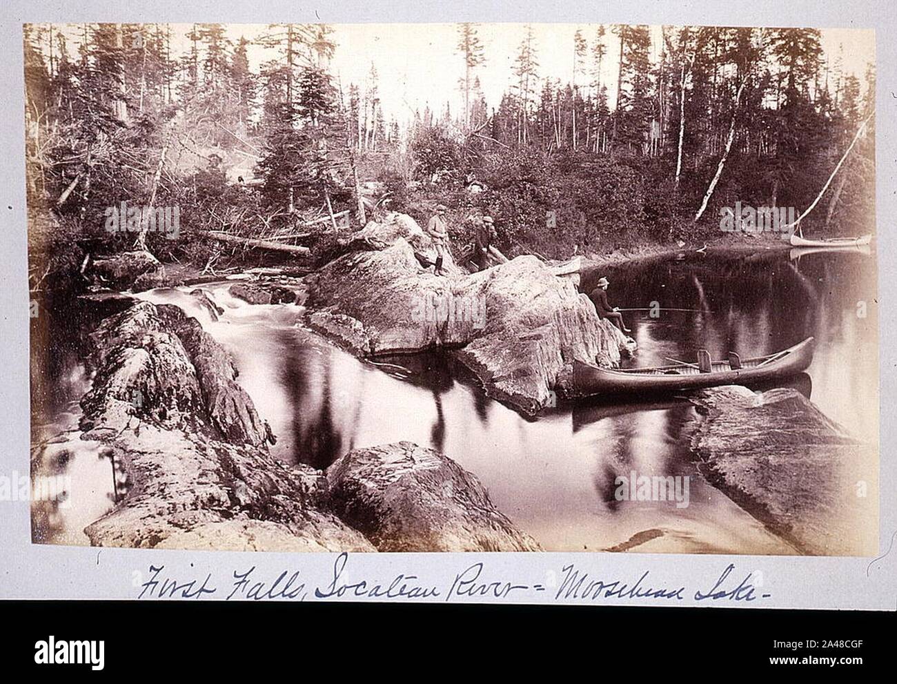 First falls Socateau River - Moosehead Lake Stock Photo - Alamy