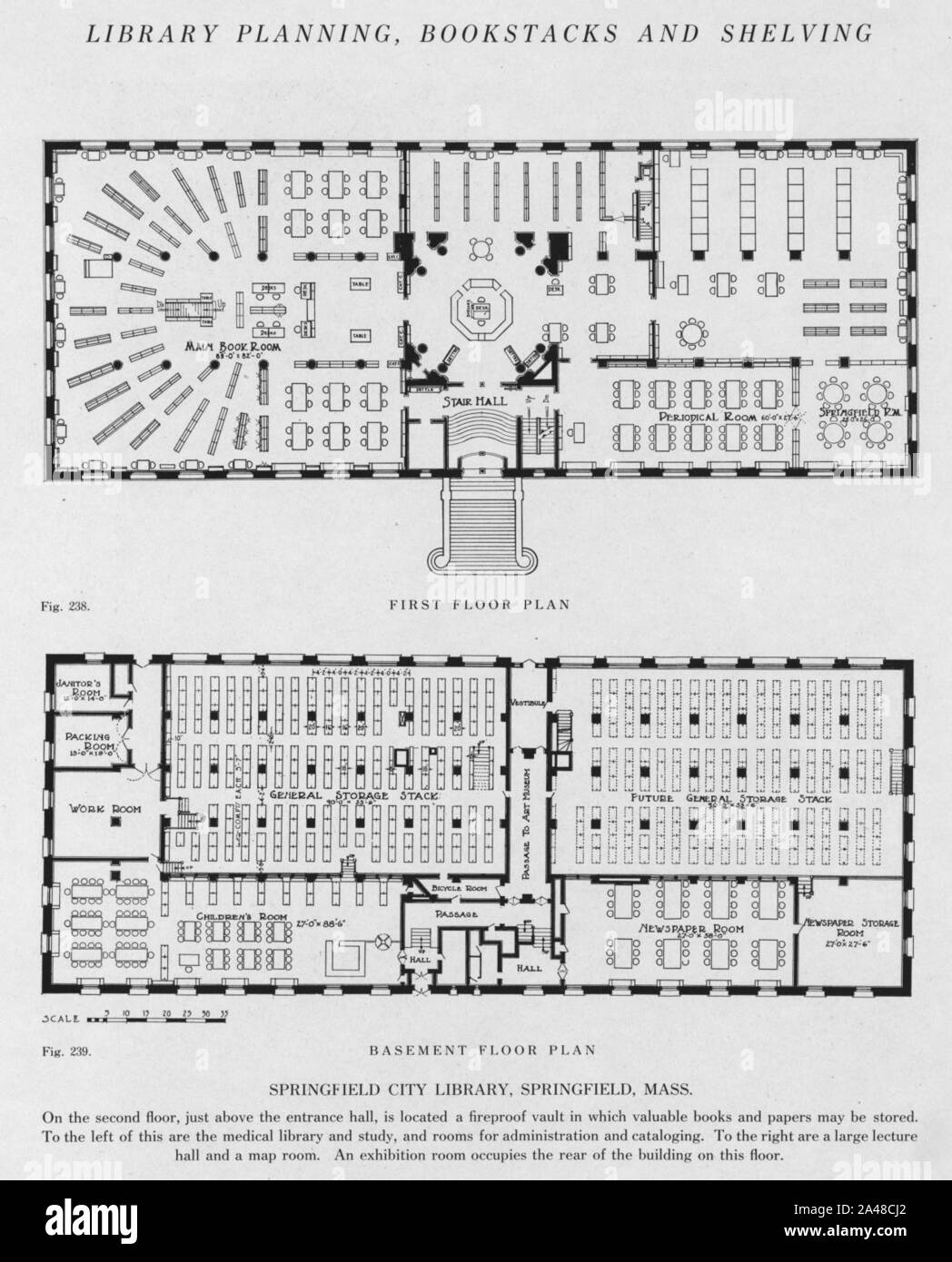 First floor plan, (fig. 238) ; basement floor plan, (fig. 239 ...