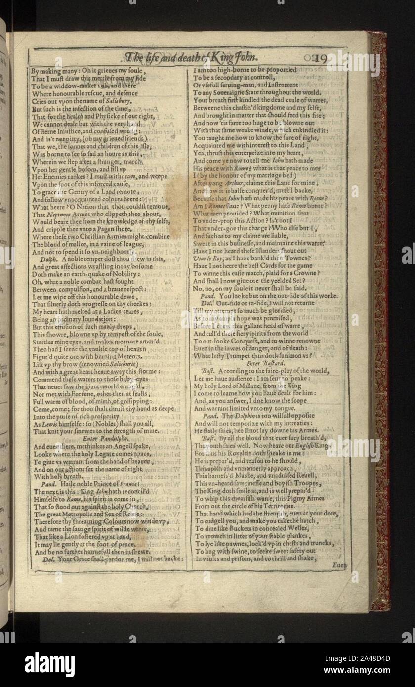 First Folio, Shakespeare - 0340 Stock Photo - Alamy