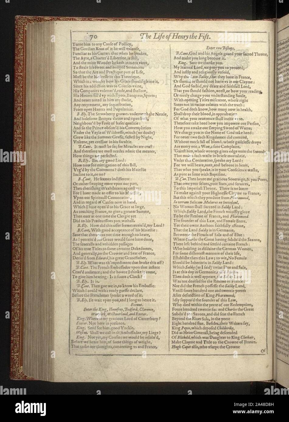 First Folio, Shakespeare - 0423 Stock Photo - Alamy