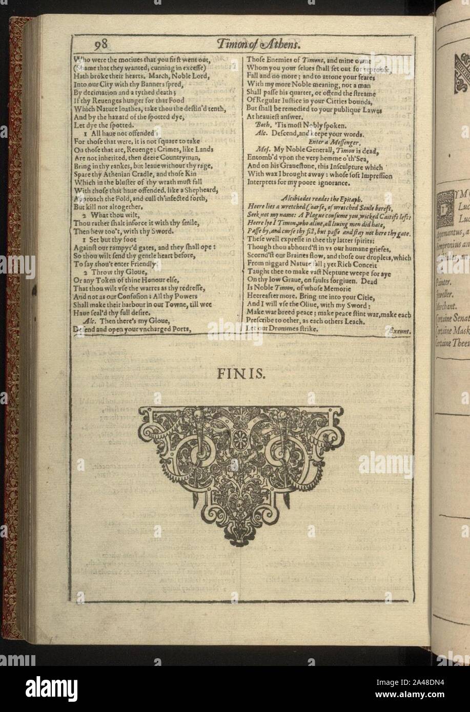 First Folio, Shakespeare - 0713 Stock Photo - Alamy