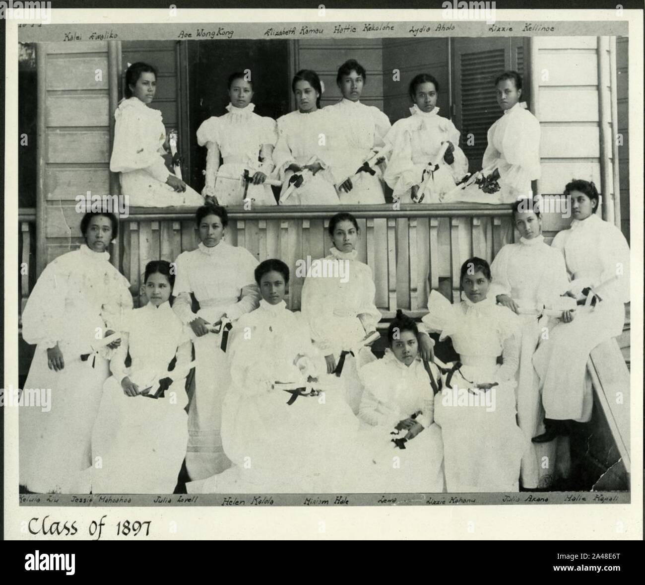 First Graduating Class of the Kamehameha School for Girls, 1897 ...