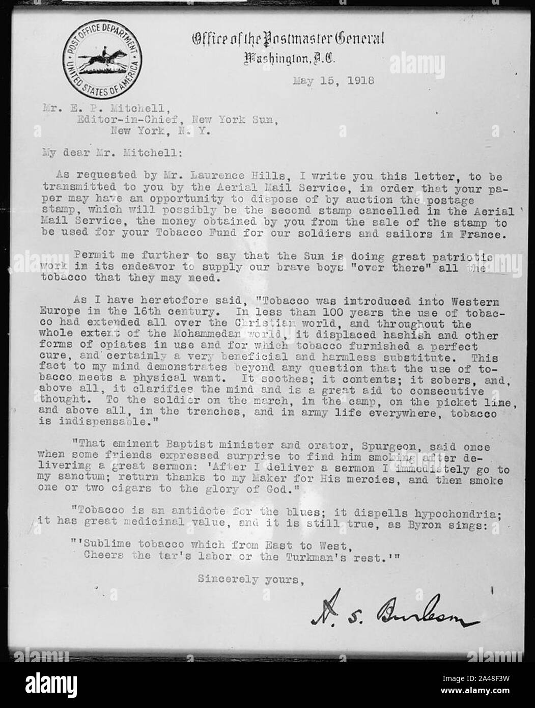 First US Airmail letter 20588v Stock Photo - Alamy