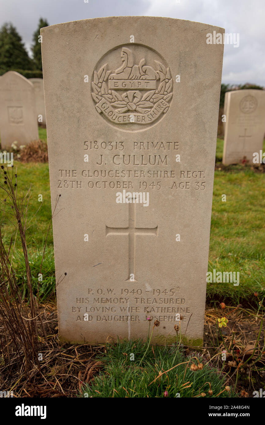 Commonwealth War Graves Commission Grave of Joseph Cullum of the ...