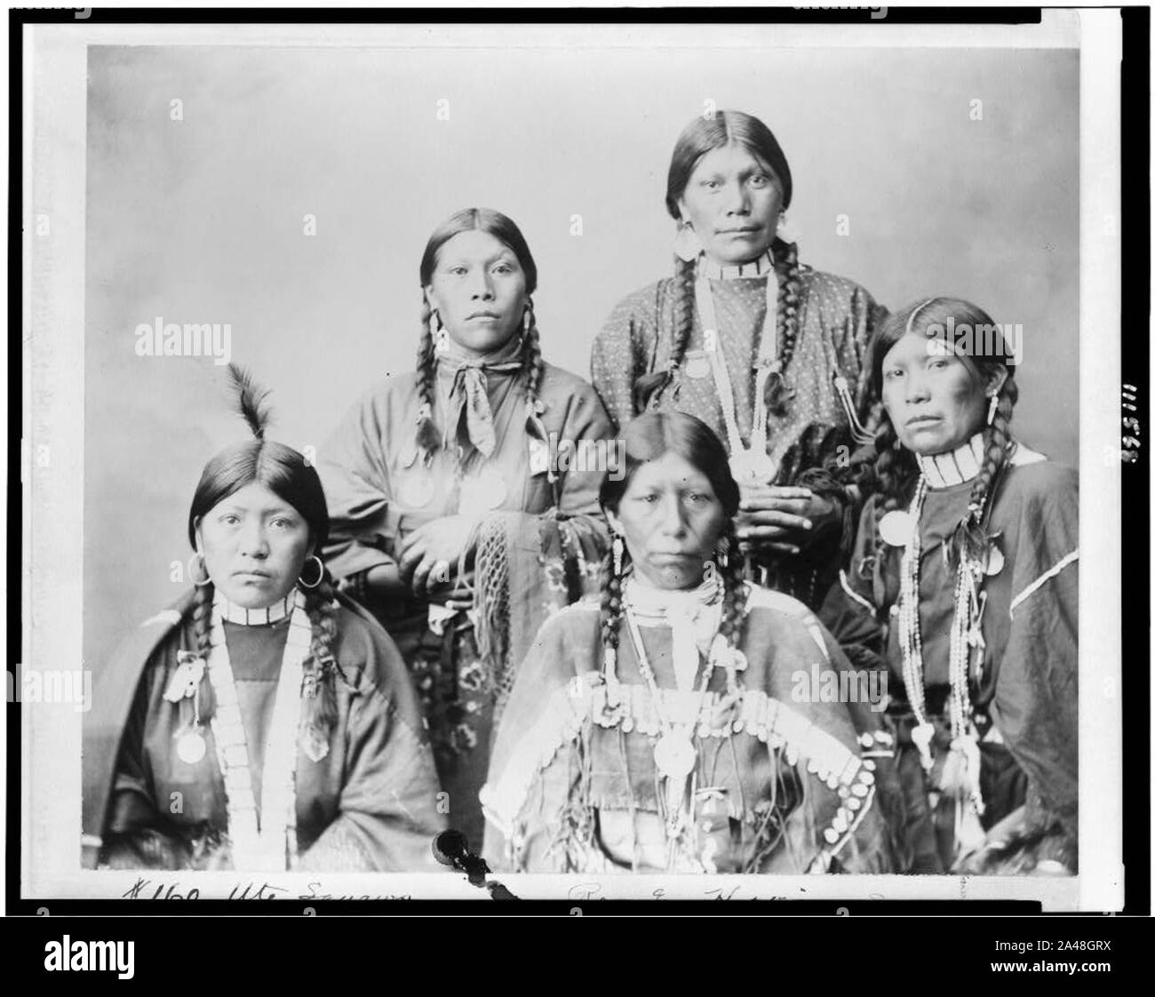 Five Ute women posed Stock Photo - Alamy