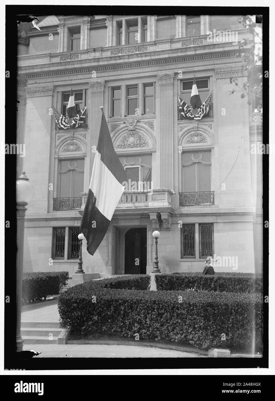 Embassy flags Black and White Stock Photos & Images - Alamy
