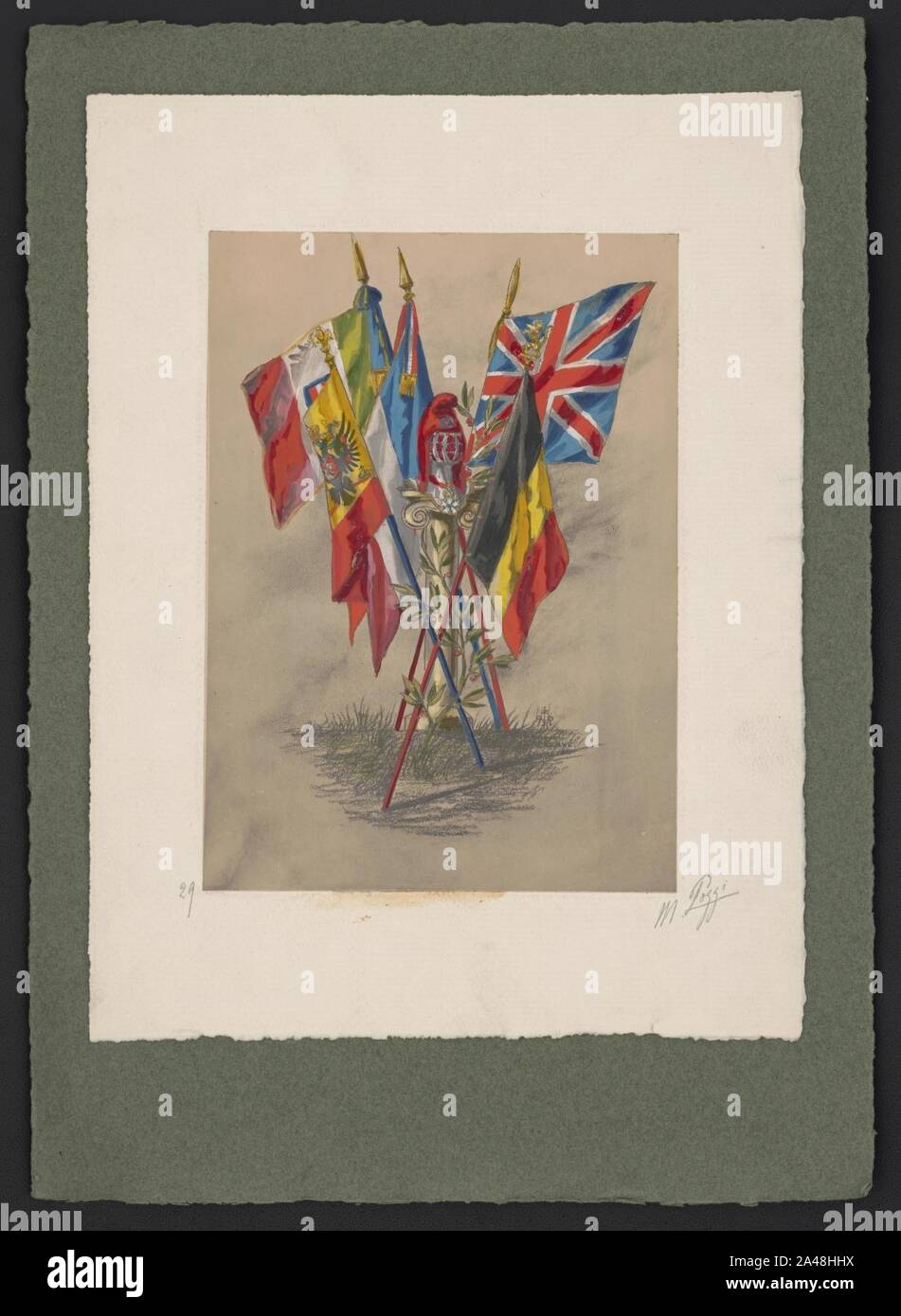 Flags of World War I allies) - M. Pozzi Stock Photo - Alamy