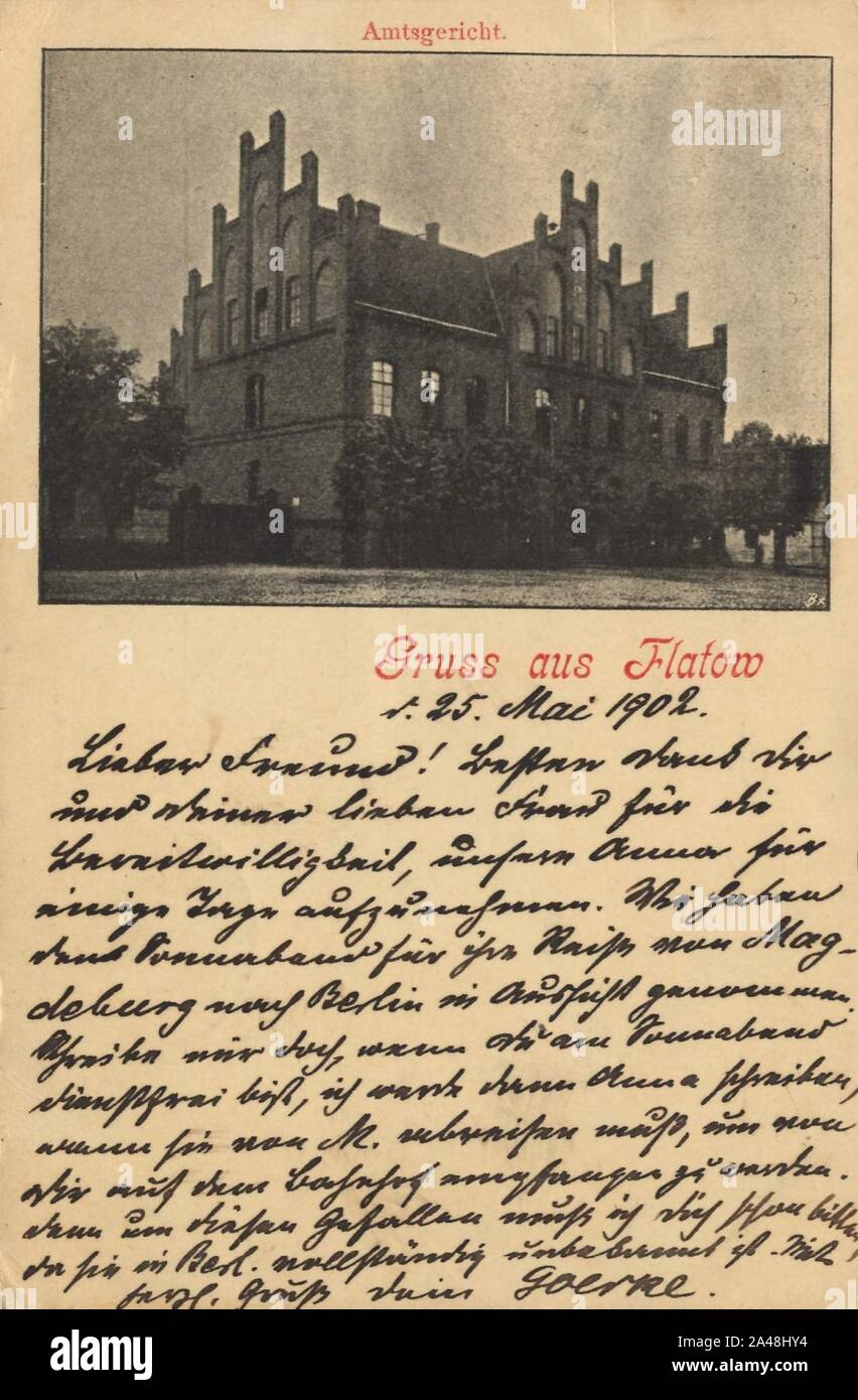 Flatow, Westpreußen - Amtsgericht Stock Photo - Alamy