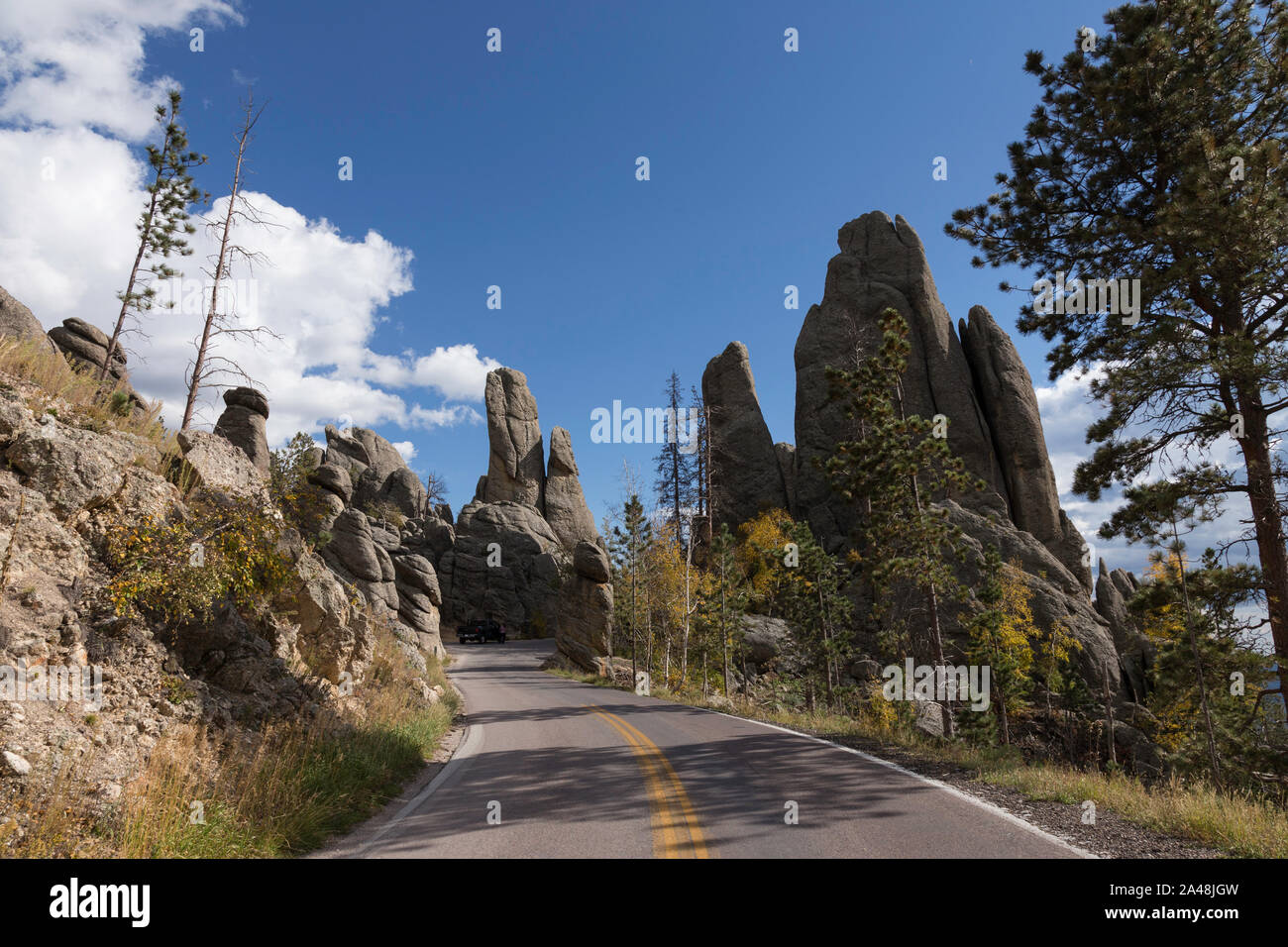 Needles Highway in Custer State Park, South Dakota, USA Stock Photo - Alamy