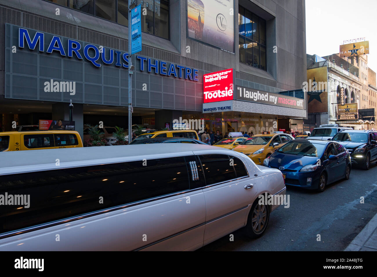 "Tootsie" Marquee Sign at the Marquis Theatre, Times Square, NYC, USA ...