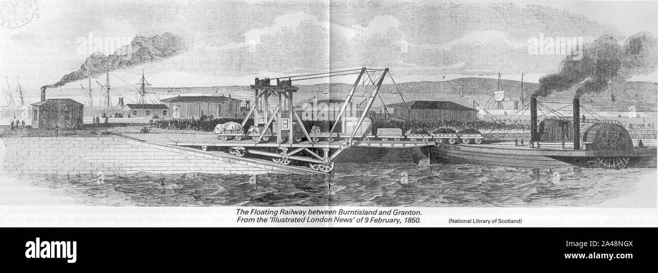 Floating railway 1850 Stock Photo - Alamy