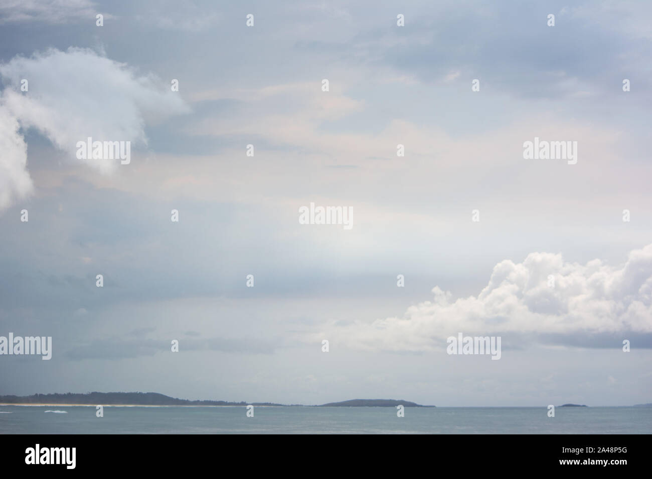 Seascape, Serene and surreal looking, but real scenery, Clouds and a ...