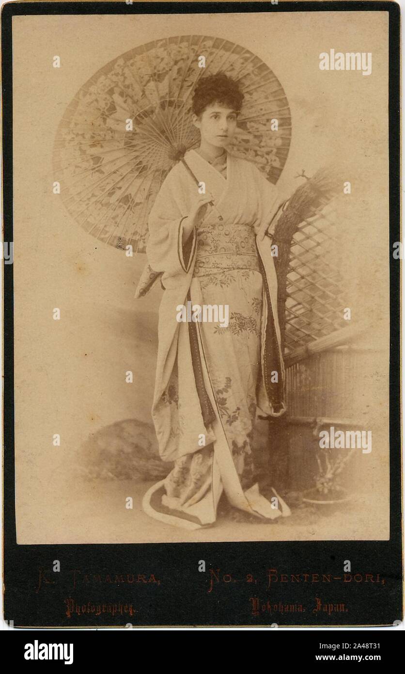 Florence Carr, wife of Charles Gray, in full Japanese Dress with ...