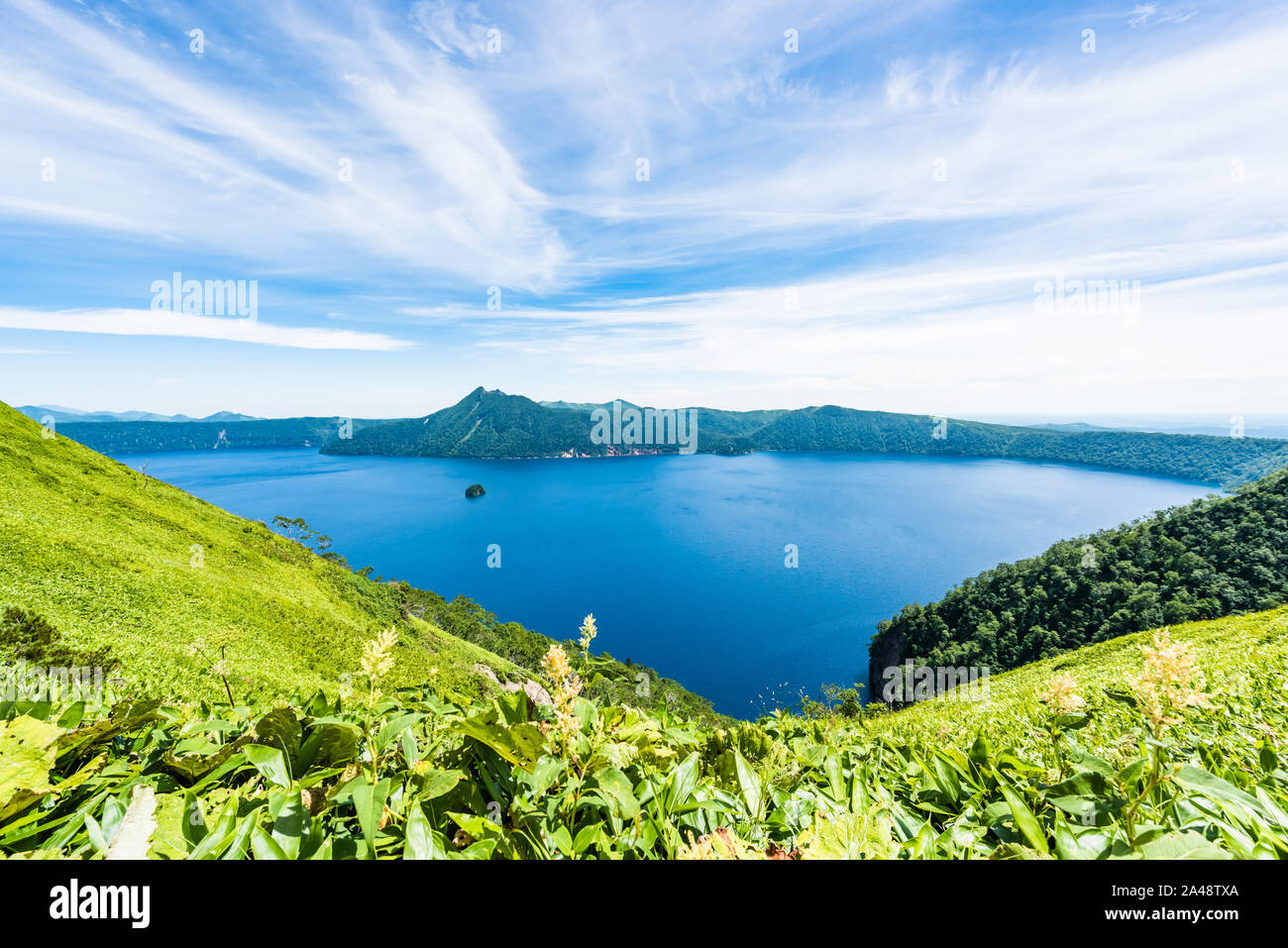 Lake Mashu,Akan National Park,Mashu-ko, Hokkaido, Japan Stock Photo - Alamy