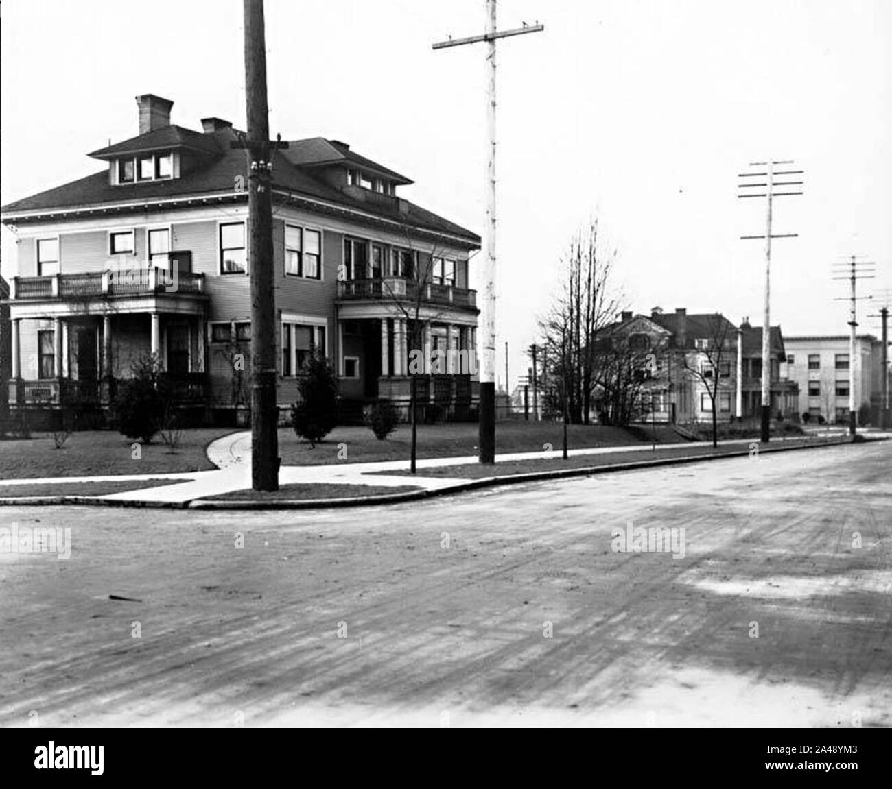 First Hill, showing intersection of Columbia St and Summit Ave, Seattle ...