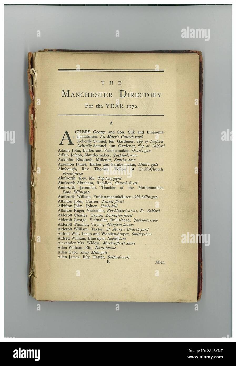 Manchester archive Cut Out Stock Images & Pictures - Alamy