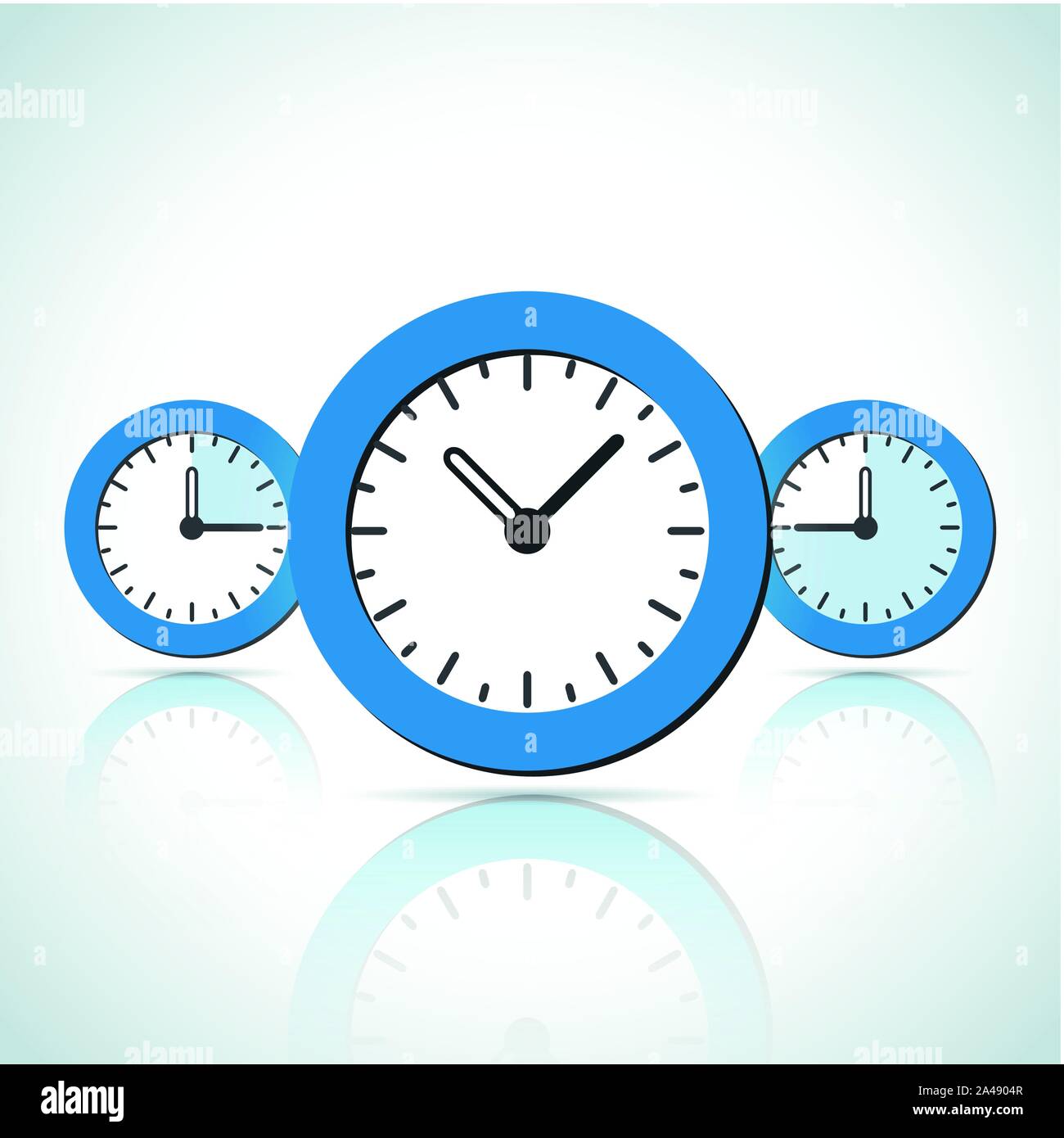 Blue business styled clock icons Stock Vector Image & Art - Alamy