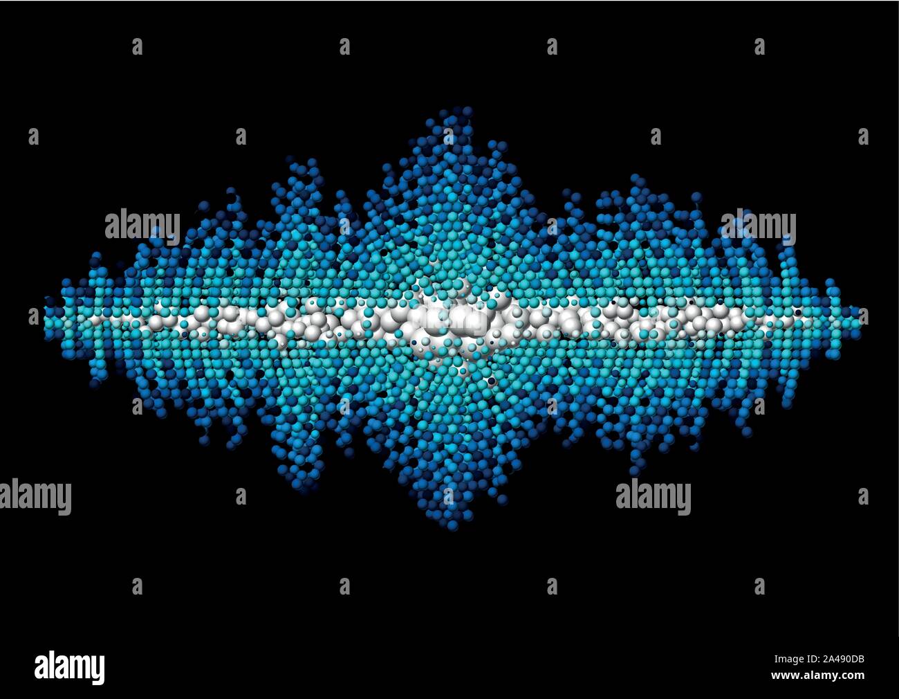 Sound waveform made of chaotic balls Stock Vector Image & Art - Alamy