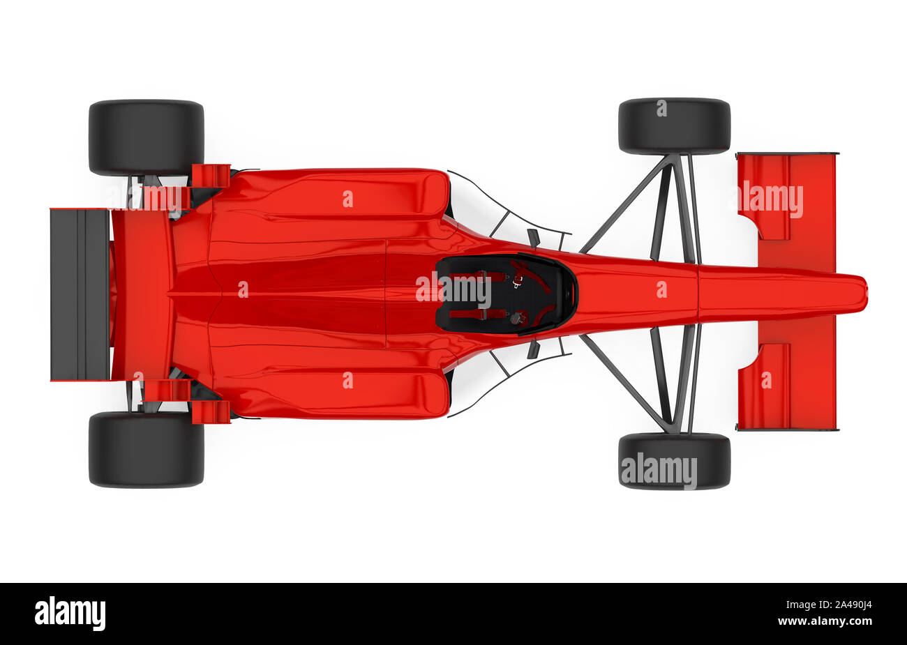 Red Formula One Race Car Isolated Stock Photo - Alamy
