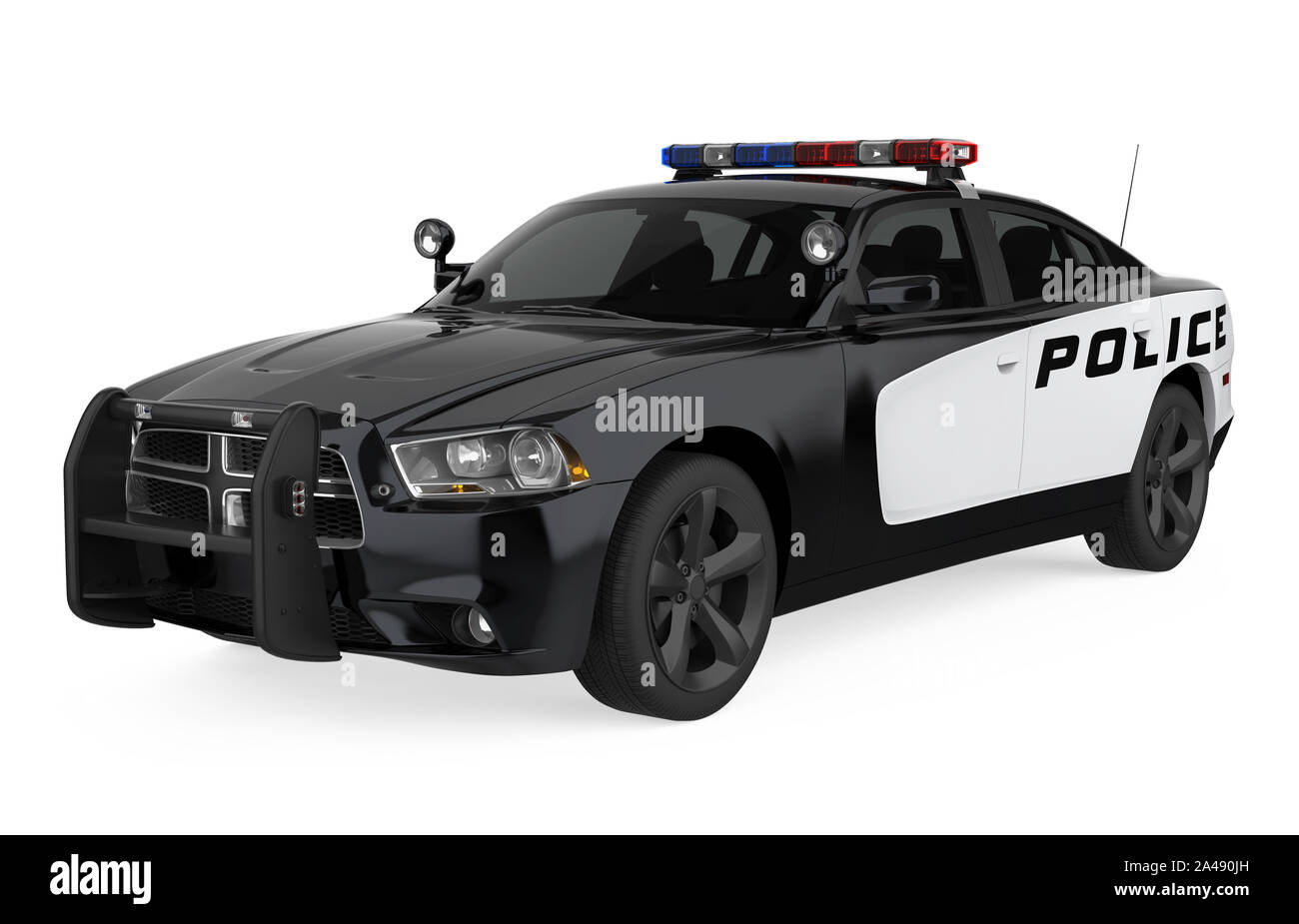 Police Car Isolated Stock Photo - Alamy