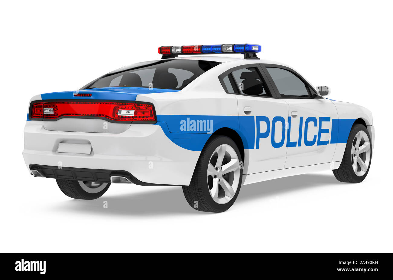 Police Car Isolated Stock Photo - Alamy