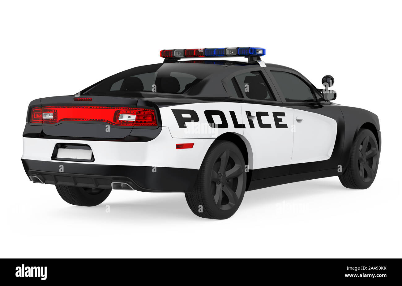 Police Car Isolated Stock Photo - Alamy