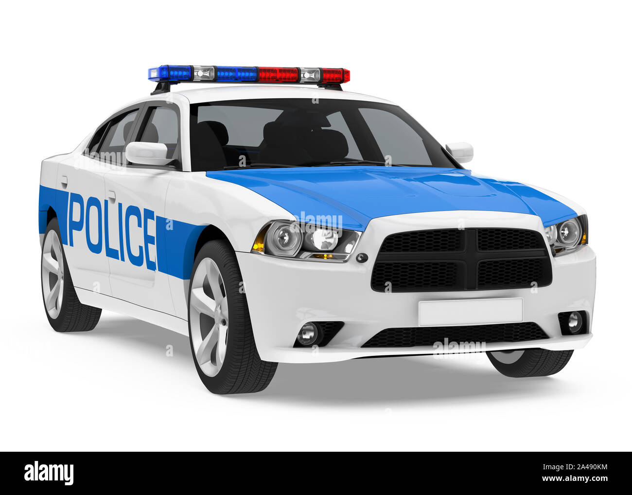 Police Car Isolated Stock Photo - Alamy