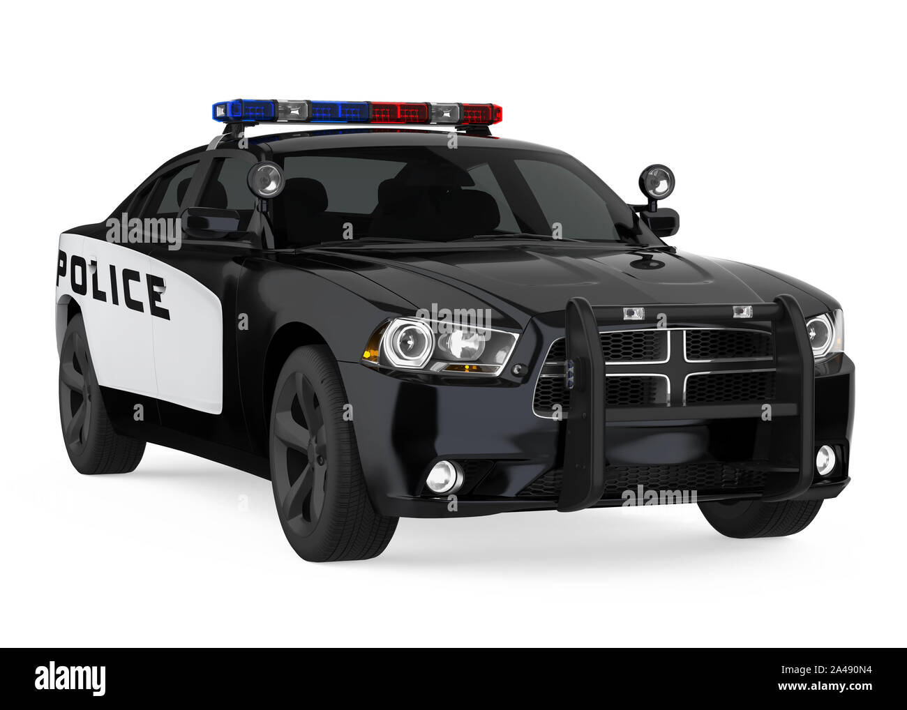 Police Car Isolated Stock Photo - Alamy