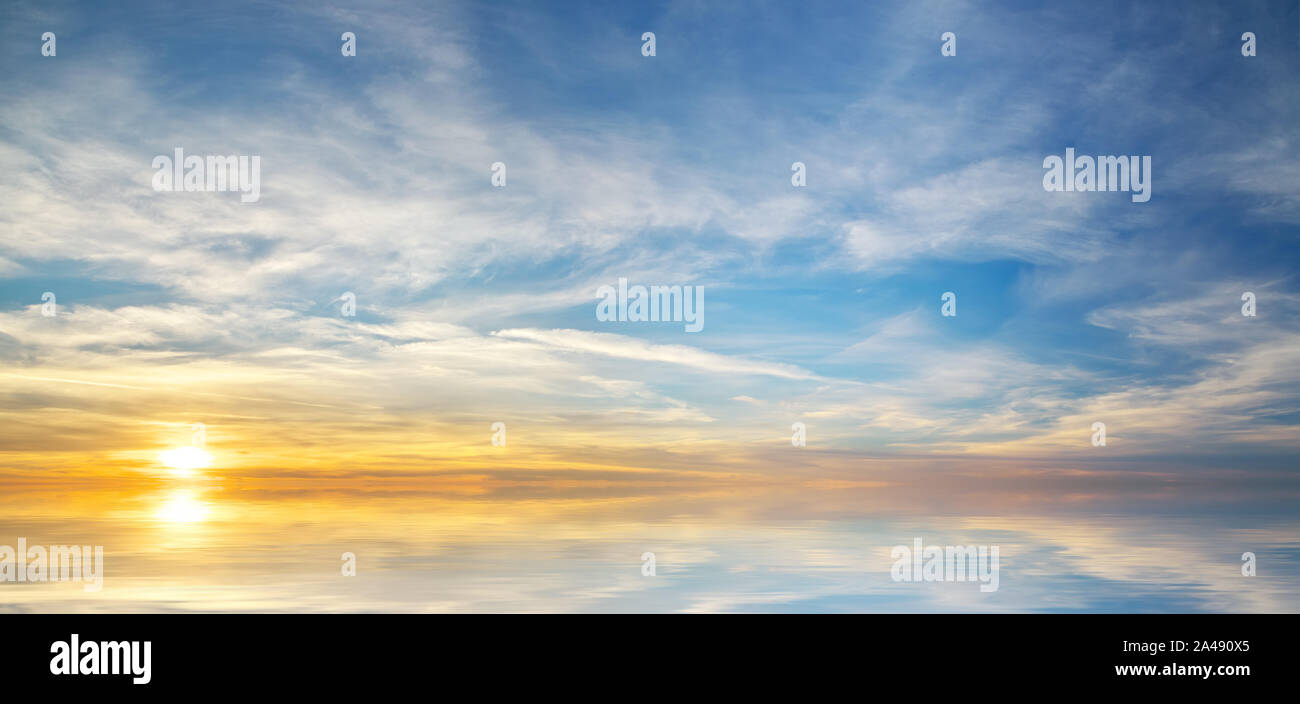 Sky background on sunset. Nature composition Stock Photo - Alamy