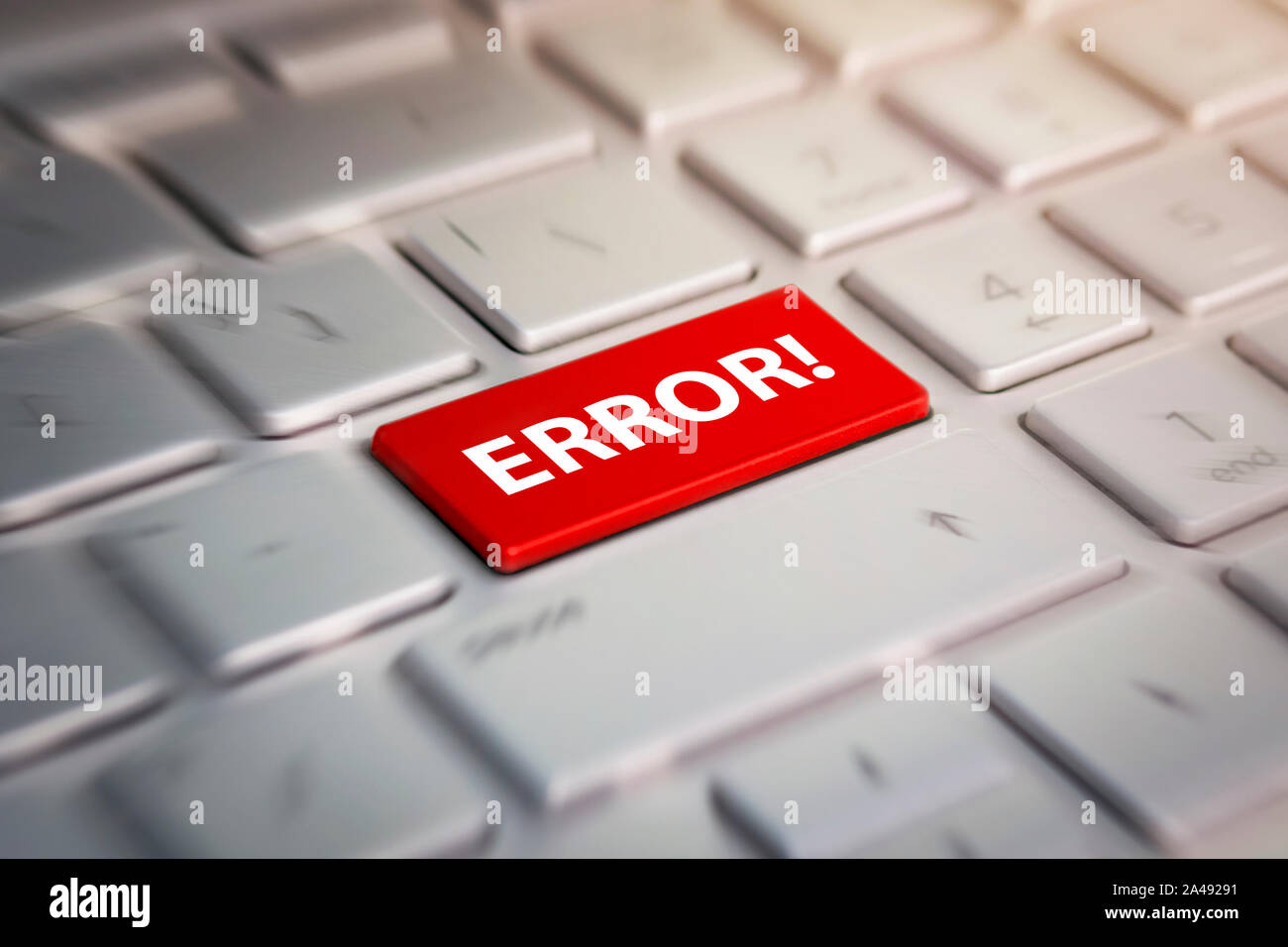 error button on computer keyboard showing internet concept. Red button ...